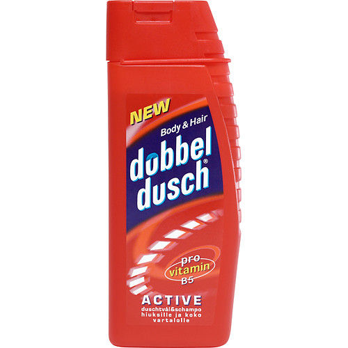 DUBBELDUSCH ACTIVE RÖD 250ML | Duschtvål Schampo - Hygien- Städ